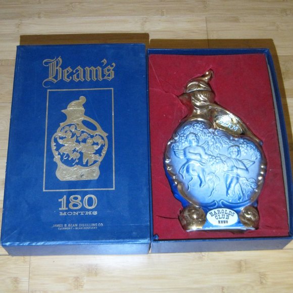 Jim Beam | Holiday | 974 Jim Beam 18 Month Blue And Gold Cherubs Angel ...